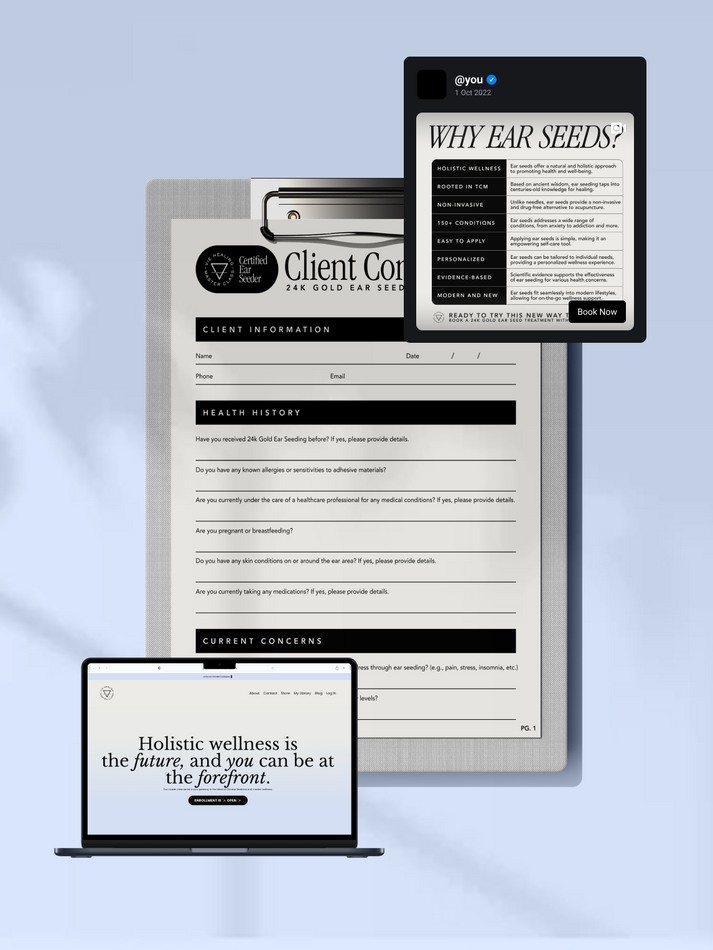 Ear Seeding Digital Marketing Toolkit – VIE HEALING Backbar